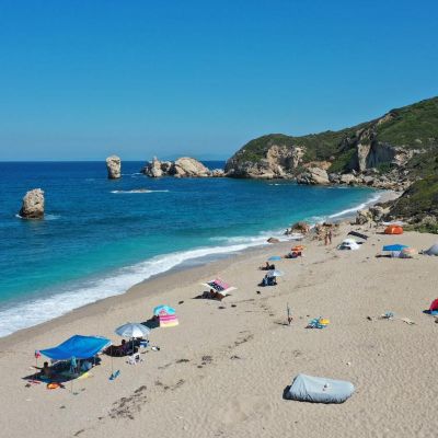 Melani beach 🏖️ Thessalie, Grèce - caractéristiques détaillées, carte ...